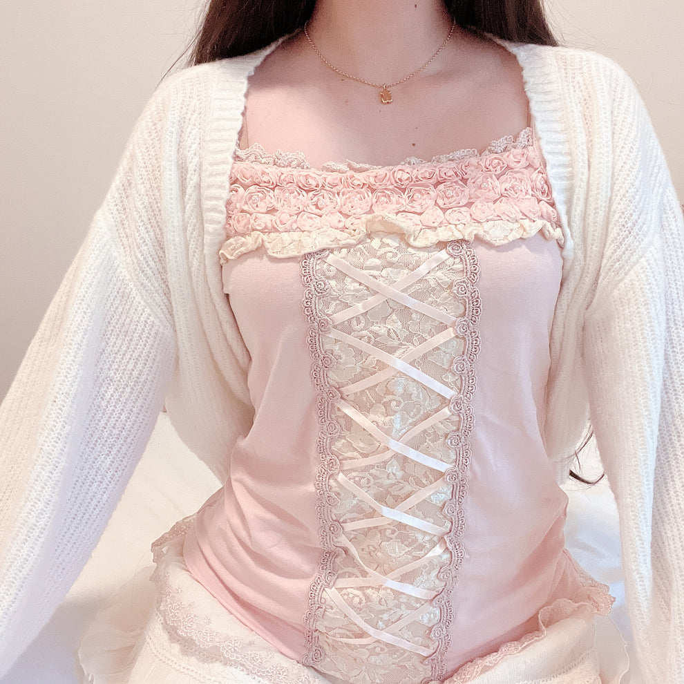 rose motif princess camisole – yamii